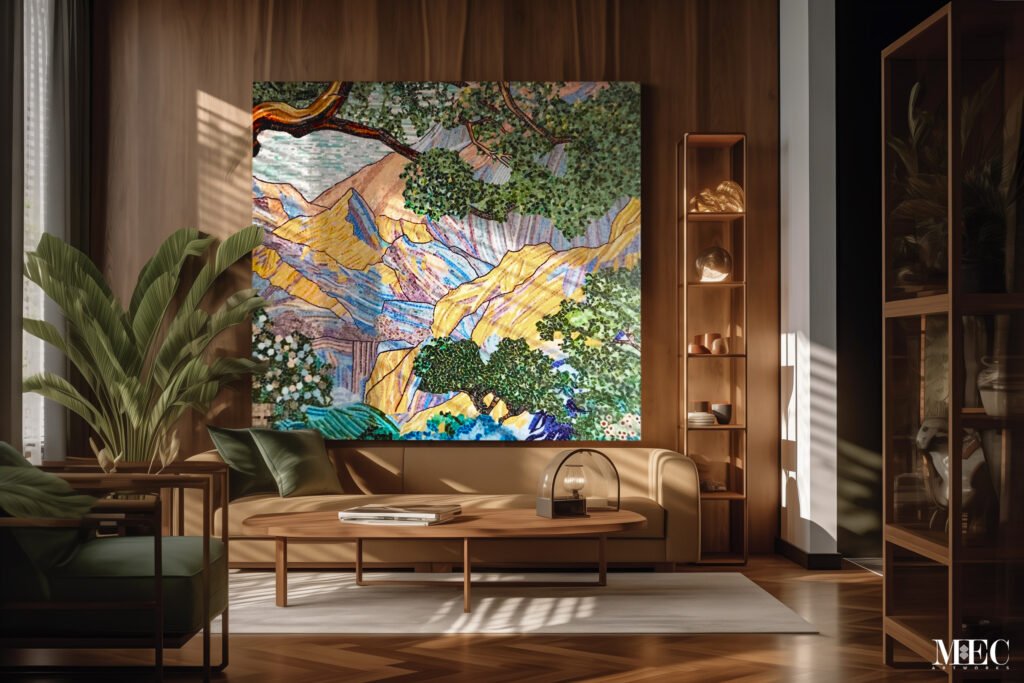Abstract Landscape Mosaic Wall Art | MEC Artworks GCC