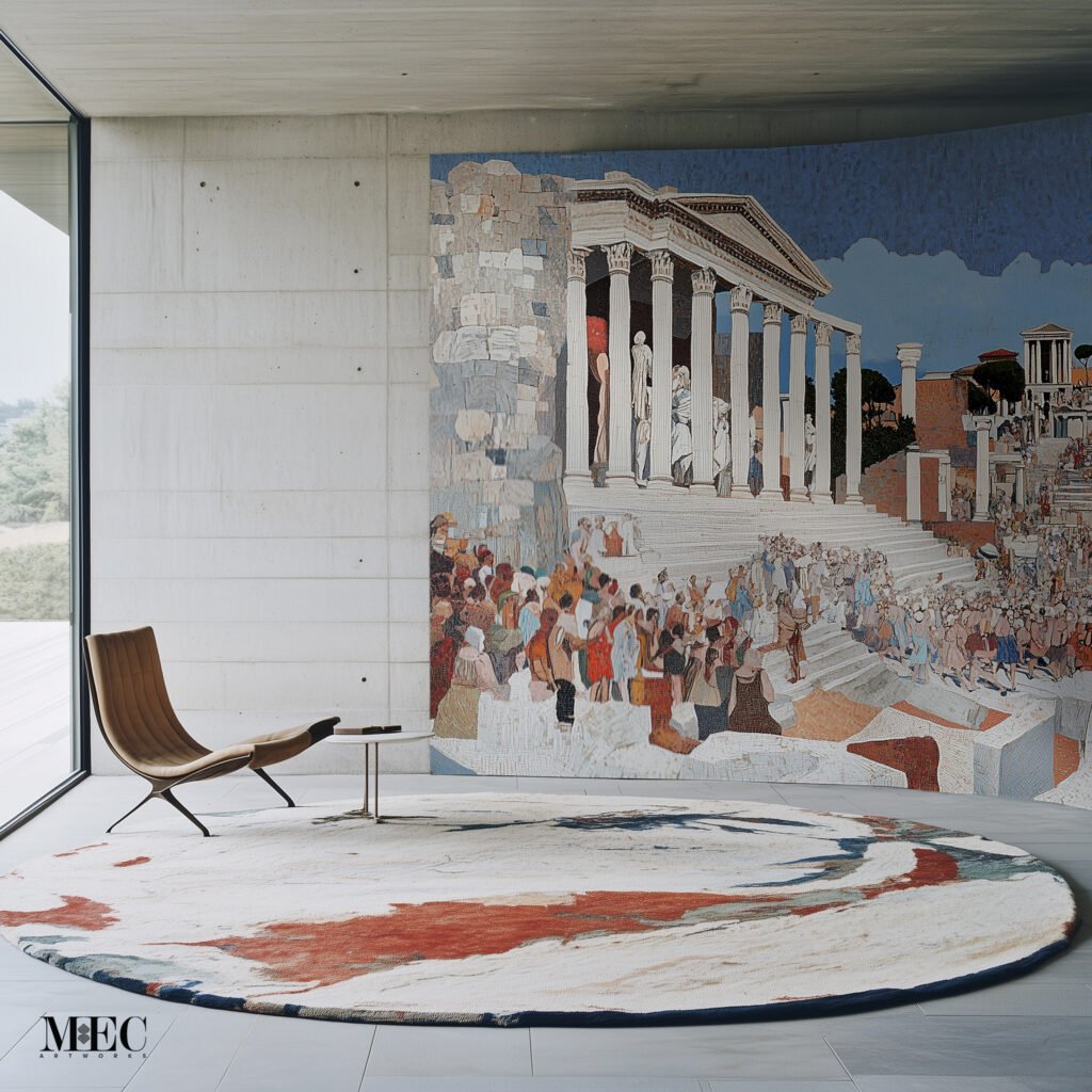 Historic Roman Scene Mosaic Wall Art | MEC Artworks GCC