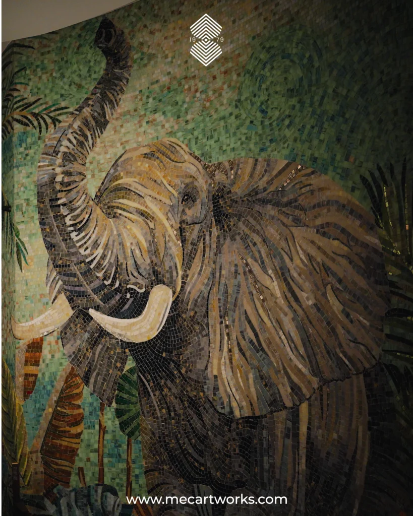 Majestic Elephant Mosaic Mural | MEC Artworks GCC